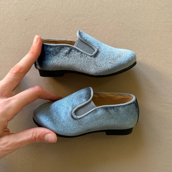 little legends | Shoes | Little Legends Blue Velvet Smoking Loafers ...